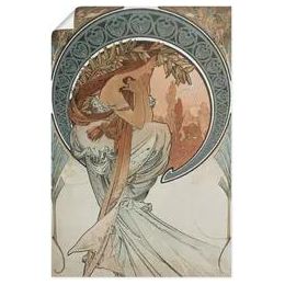 Kunstdruck Artland "Vier Künste: Die Poesie. 1898", orange (farbe bild(er): orange), B:40cm H:60cm T:0,1cm, Papier, Bilder, als Alubild, Leinwandbild, Wandaufkleber oder Poster in versch. Größen