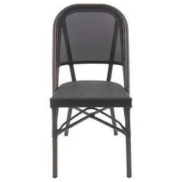 Bistrostuhl Essentials "Paris", schwarz (wenge, schwarz mesh), B:47cm H:90cm T:57cm, Aluminium, Stühle, Textil – Wenige, schwarz Mesh