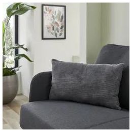 Dekokissen ANDIAMO "Cord Kissen Emy, Kissenhülle mit Füllung", grau (dunkelgrau, cord unifarben), B:50 H:12 L:30, Polyester, Dekokissen_Sitzkissen_Kissenhüllen, Sofakissen, eckig, 40x40 oder 30x50 cm, auch als 4er Set erhältlich