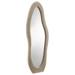 Ganzkörperspiegel Salesfever "Bristol Ganzkörperspiegel, 160 cm Höhe", beige (champagner), B:60cm H:160cm T:3,5cm, MDF, Polyester, Spiegelglas, Spiegel, Wellenförmiger Kunstfell-Rahmen, 170cml