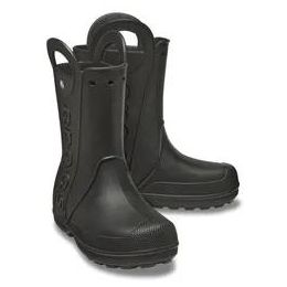 Gummistiefel Crocs "Handle It Rain Boot", Damen, Gr. 38, schwarz, CrosliteTM, Schuhe, Regenstiefel, Kinderstiefel mit praktischen Tragegriffen