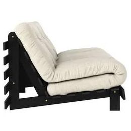 Daybett KARUP DESIGN "Daybett Roots Schlafsofa – Gästebett & Sofa aus FSC-Kiefer", beige (linen), B:160cm H:85cm, Bezug: 75% Baumwolle, 25% Leinen, , Daybetten, Inkl. Futonmatratze, in mehreren Größen & Farben erhältlich