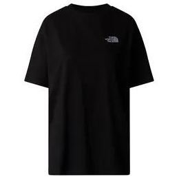 T-Shirt The North Face "W SS ESSENTIAL OVERSIZE TEE", Damen, Gr. S, schwarz (tnf schwarz), Jersey, Obermaterial: 100% Baumwolle, unifarben, Sportlich, Rundhals, abgesteppt, Shirts
