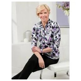 WITT Poloshirt CLASSIC "Poloshirt", Damen, Gr. 46, grau (lavendel, steingrau, bedruckt), 100% Baumwolle, gemustert, mehrfarbig, Shirts
