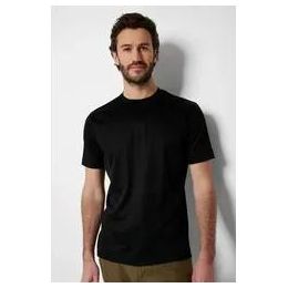 T-Shirt DESOTO "Jersey T-Shirt Rundhalsausschnitt halbarm", Herren, Gr. XL, schwarz (solid schwarz), Jersey, Obermaterial: 100% Baumwolle, unifarben, slim fit normal, Rundhals, eingesetzt abgesteppte Kante, Shirts, Mit Rundhalsausschnitt, Strech-Qualität