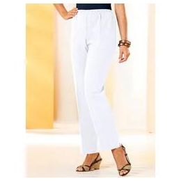 Bügelfaltenhose Classic Basics, Damen, Gr. 38, Normalgrößen, weiß, 100% Polyester, unifarben, lang, Hosen