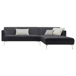 Ecksofa "CR.446 Designsofa mit erstklassigem Sitzkomfort zum Wohlfühlen", schwarz (anthrazitgrau, schwarzgrau coco), B:296cm H:82cm T:179cm, Chenille COCO (72% Polyester, 15% Baumwolle, 13% Polyacryl), CREATION BY ROLF BENZ, Sofas, in minimalistischer, schwereloser Optik, Breite 296 cm