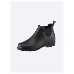 Gummistiefelette Heine, Damen, Gr. 42, schwarz, Gummi, Modisch, Schuhe