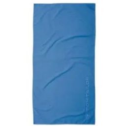 Sporthandtuch Tom Tailor HOME "Fitnesstuch COLOR BATH", blau (cool blau), B:70cm L:140cm, Microfaser, Mikrofaser, Handt&uuml;cher, Logo Pr&auml;gung, Mikrofaser, weich, schnell trocknend
