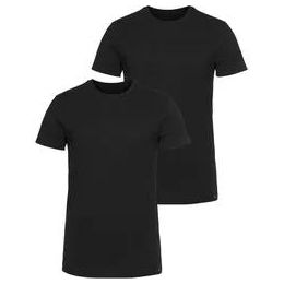T-Shirt Lee, Herren, Gr. 3XL, schwarz, Obermaterial: 100% Baumwolle, Basic, schmal hüftlang, Rundhals, Shirts, in schmaler Passform