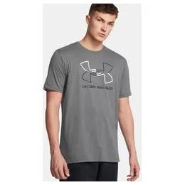 T-Shirt Under Armour "UA GL FOUNDATION UPDATE SS", Herren, Gr. 3XL, weiß (castlerock, weiß, schwarz), Single Jersey, Obermaterial: 60% Baumwolle, 40% Polyester, Sportlich, normal, Rundhals, eng eingefasste Kante, Shirts