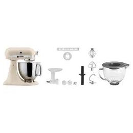 KitchenAid Küchenmaschine "5KSM125EFL FRESH LINEN", beige (fresh linen), B:24cm H:36cm T:37cm, Küchenmaschinen, Gratis Fleischwolf/Spritzgebäckvorsatz, Schüssel, (Wert ca. 238,-UVP)