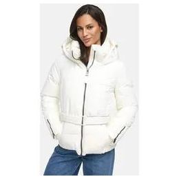 Winterjacke Marikoo "Aleynaa", Damen, Gr. L, weiß (sanftes weiß), Obermaterial: 100% Polyester / Innenmaterial: 100% Polyester / Futter & Wattierung: 100% Polyester, Jacken, mit extra hohem Kragen und elastischem Taillengürtel
