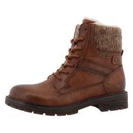 Winterstiefelette Mustang SHOES "Bienke", Damen, Gr. 39, braun, Lederimitat, Textil, Schuhe, Winterboots mit TEX-Membrane