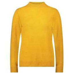 Strickpullover Betty Barclay "Betty Barclay Damen Kaschmir-Pullover mit Stehkragen", Damen, Gr. 36, gold, Strick, Obermaterial: 100% Kaschmir., gerade lang, Pullover