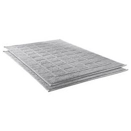 Badematte Dyckhoff "Planet" Gr. 10, silber (silberfarben), H:3mm, Baumwolle, Badematten, Baumwolle, 2er Set Hotelmatte