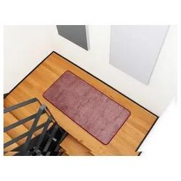 Teppich "MANILA, Made in Netherlands", lila (mauve), B:80cm H:10mm L:150cm, Polyamid, PRIMAFLOR-IDEEN IN TEXTIL, Teppiche, weicher Kurzflor, Uni Farben, ideal im Wohnzimmer & Schlafzimmer