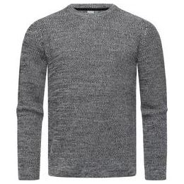 Strickpullover Ragwear "Aralt", Herren, Gr. L52, schwarz, 60% Baumwolle, 40% Polyacryl, gerade hüftlang, Rundhals, Ärmel ohne Ärmelschlitz ohne Bündchen, Pullover, stylischer Herren Sweatpullover mit Rippbündchen