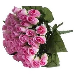 Kunstblume BOTANIC-HAUS "Rosenstrauß mit 36 Rosen", pink, B:30cm H:45cm T:30cm Ø:30cm, Kunststoff, Kunstpflanzen
