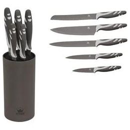 Messerblock King "Soft Touch", grau, Messerblöcke, mit King protect Beschichtung