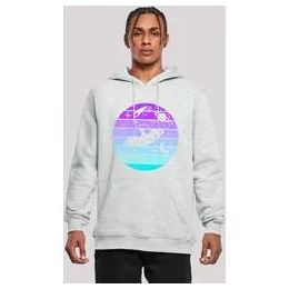 Kapuzenpullover F4NT4STIC "Retro Alien Weltraum Sonnenuntergang", Herren, Gr. L, erdgrau, Obermaterial: 65% Baumwolle, 35% Polyester, slim fit, Pullover, Premium Qualität
