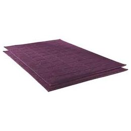 Badematte Dyckhoff "Planet" Gr. 10, beere, H:3mm, Baumwolle, Badematten, Baumwolle, 2er Set Hotelmatte