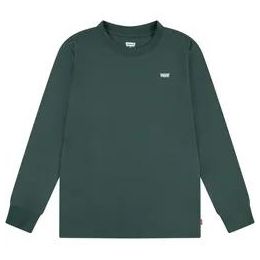 Levi's Langarmshirt LEVI'S KIDS "LVB LS GRAPHIC TEE SHIRT", Jungen, Gr. 4 (104), grün (bistro grün), Single Jersey, Obermaterial: 100% Baumwolle, unifarben, regular fit normal, Rundhals, gerader Abschluss, Shirts, mit Logo Stickerei for BOYS