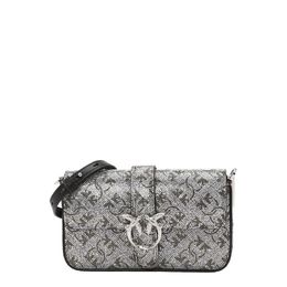 Pinko Crossbody Bag 'LOVE ONE' female Silver size One Size