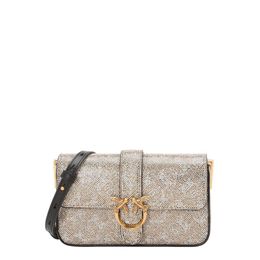 Pinko Crossbody Bag 'LOVE ONE' female Gold size One Size