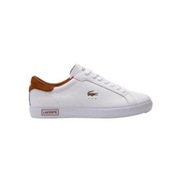 Lacoste Sneaker 'Powercourt' Herren Größe 43 braun / weiß