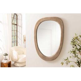 Riess Ambiente Design Spiegel ORGANIC 105cm natur beige Pinienholz abgerundeter Rahmen Wandspiegel Riess-Ambiente