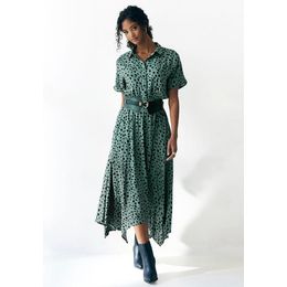 Lascana Druckkleid mehrfarbig Gr. 34 für Damen. Mit Allover-Druck. Figurumspielend. Nachhaltig.