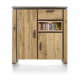 Henders & Hazel Farmland Highboard mit LED Eiche Furnier/Metallgestell