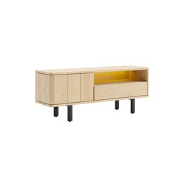 Henders & Hazel Homestead Lowboard mit LED Eiche Furnier/Metallgestell