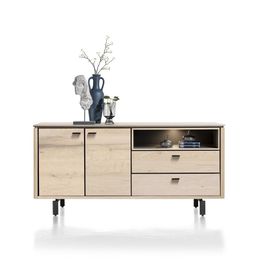 Henders & Hazel Livada Sideboard mit LED Wildeiche Furnier/Metallgestell