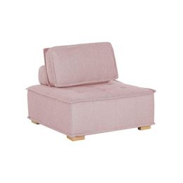 Beliani Sofaelement TIBRO in Rosa/Braun - (W) 100 x (H) 40 x (L) 100 cm | Gr.: onesize