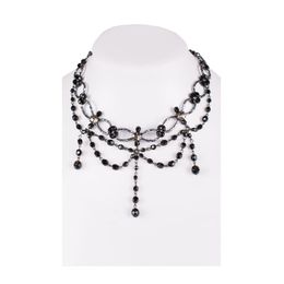 Schuhmacher Glasperlencollier 12223 in anthrazit | Gr.: onesize