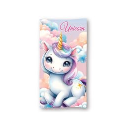 Unicorn Strandhandtuch Kinder – Einhorn Badetuch 70x140cm | Gr.: onesize