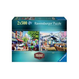 Ravensburger Puzzle 500 Teile 2x500 Teile - Urlaubserinnerungen Ab 12 Jahre in bunt | Gr.: onesize