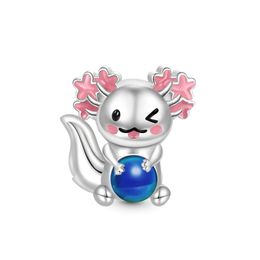 GNOCE Sterling Silber Axlotl Charm wechselnde Farben | Gr.: onesize
