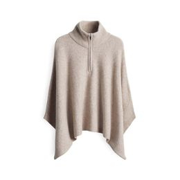 someday. Brialo Cape in Pale Greige Melange | Gr.: onesize
