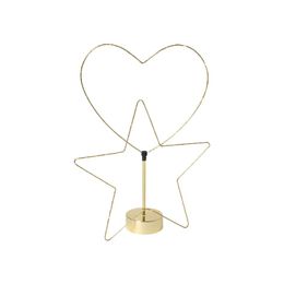 MARELIDA LED Stern/Herz LED Kombileuchte 50cm in gold | Gr.: onesize