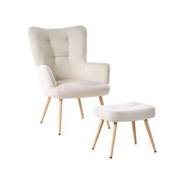 Beliani 2-tlg Sessel VEJLE in Beige/Braun | Gr.: onesize
