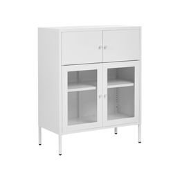 Beliani Vitrine ESHOLT in Weiß - (W) 80 x (H) 102 x (L) 40 cm | Gr.: onesize