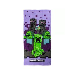Minecraft Purple Badetuch, Strandtuch 70x140cm 100% Baumwolle | Gr.: onesize