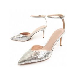 Montevita Pumps Heel Shoe Festshoe2 in Silber | Gr.: 41