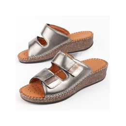 Purapiel Sandalen Lila Keilsandalen Leida2 in Silber | Gr.: 41