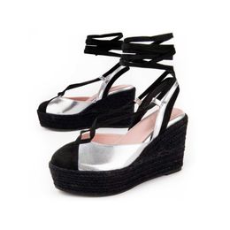 Montevita Sandaletten Wedge Sparta Balenci6 in Silber | Gr.: 38