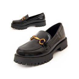Montevita Mokassins Plateau-Macca3 in Schwarz | Gr.: 36