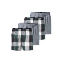 Schiesser Boxershorts Web in Grün / grau | Gr.: M